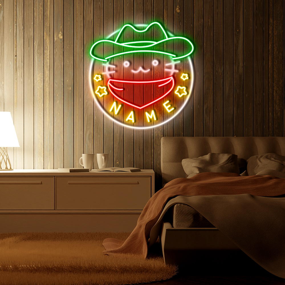 CowBoy Bar Decor Light Sign - Custom Personalised LED Neon Signs ...
