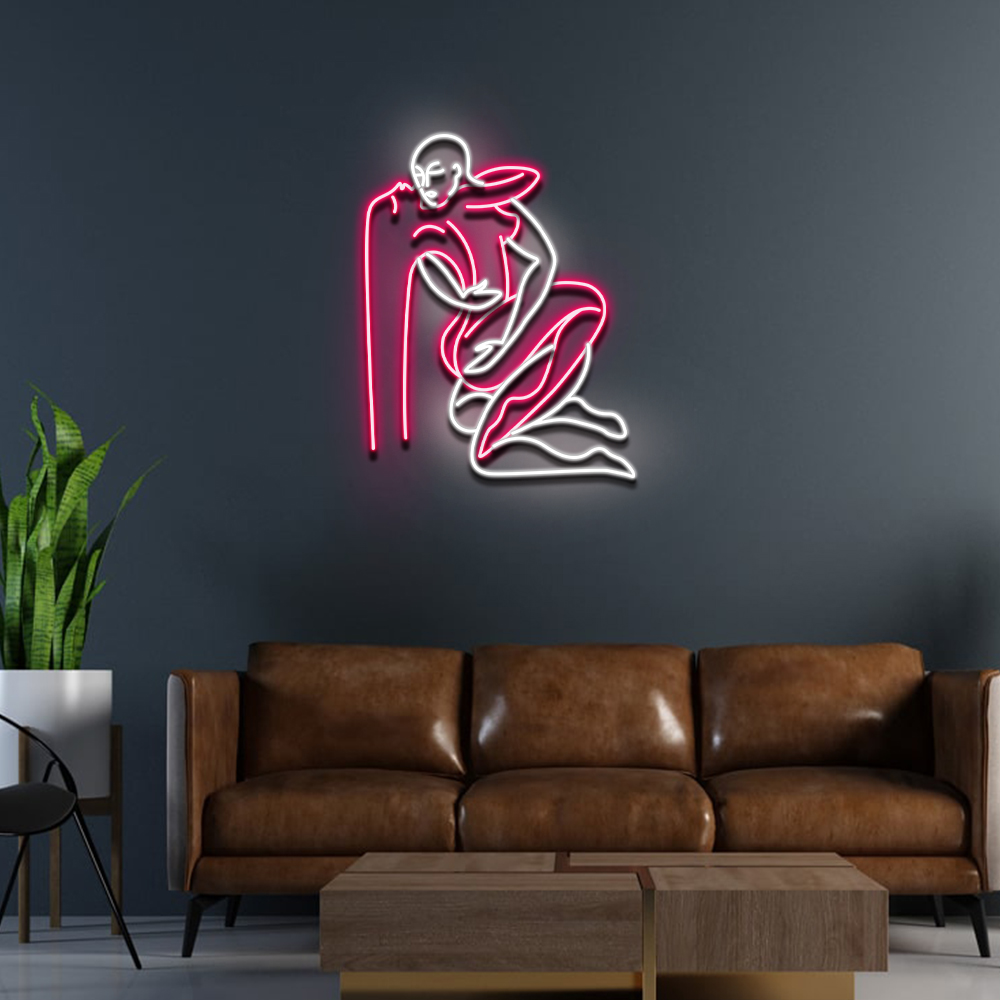 Cuddle Couple Custom Neon Sign - Custom Personalised LED Neon Signs ...