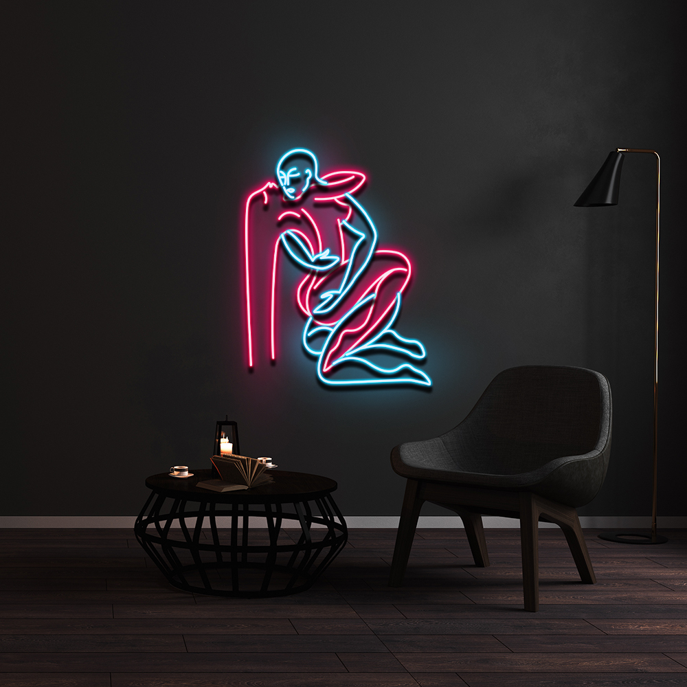Cuddle Couple Custom Neon Sign - Custom Personalised LED Neon Signs ...