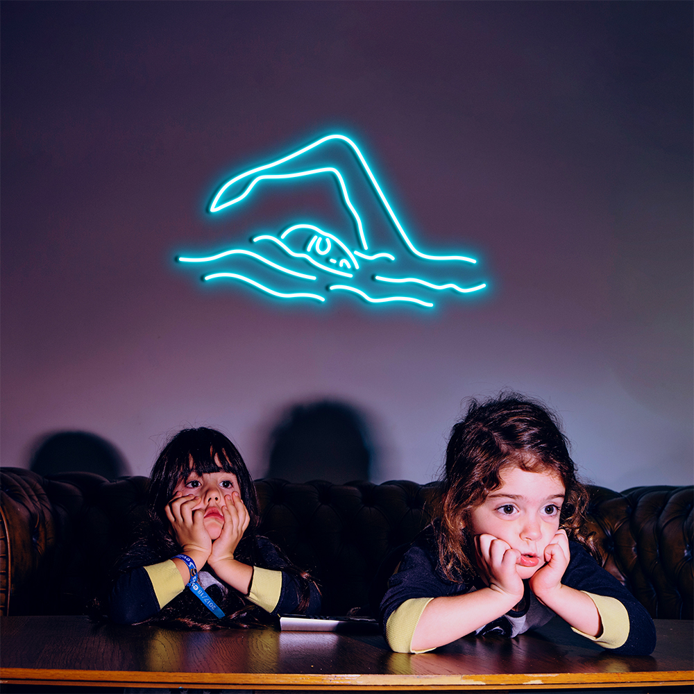 Custom Neon Sign Man Swimmer - Custom Personalised LED Neon Signs ...