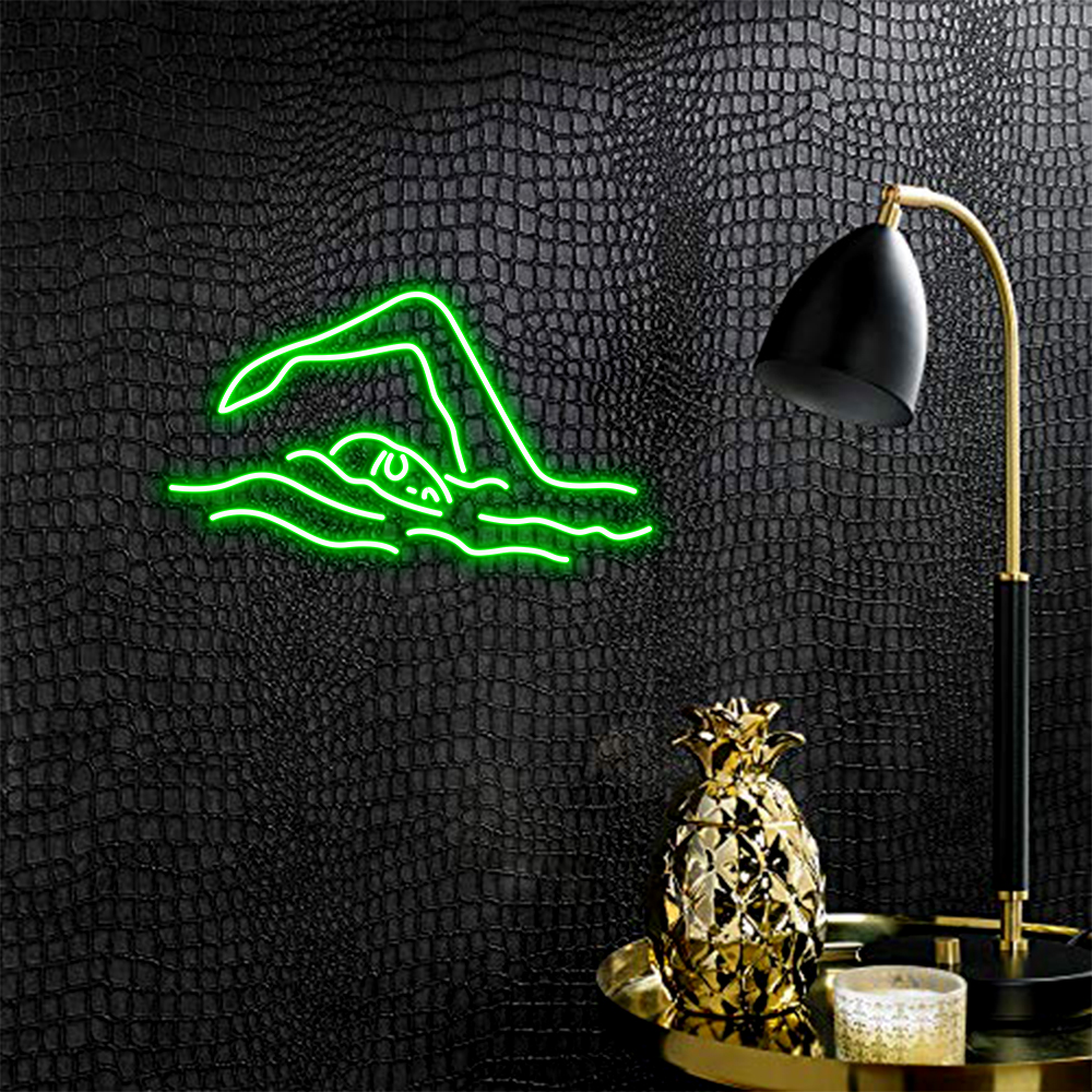Custom Neon Sign Man Swimmer - Custom Personalised LED Neon Signs ...