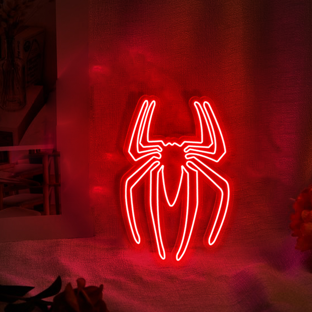 Sp𝔦der Neon Sign - Custom Personalised LED Neon Signs, Handmade Neon Light