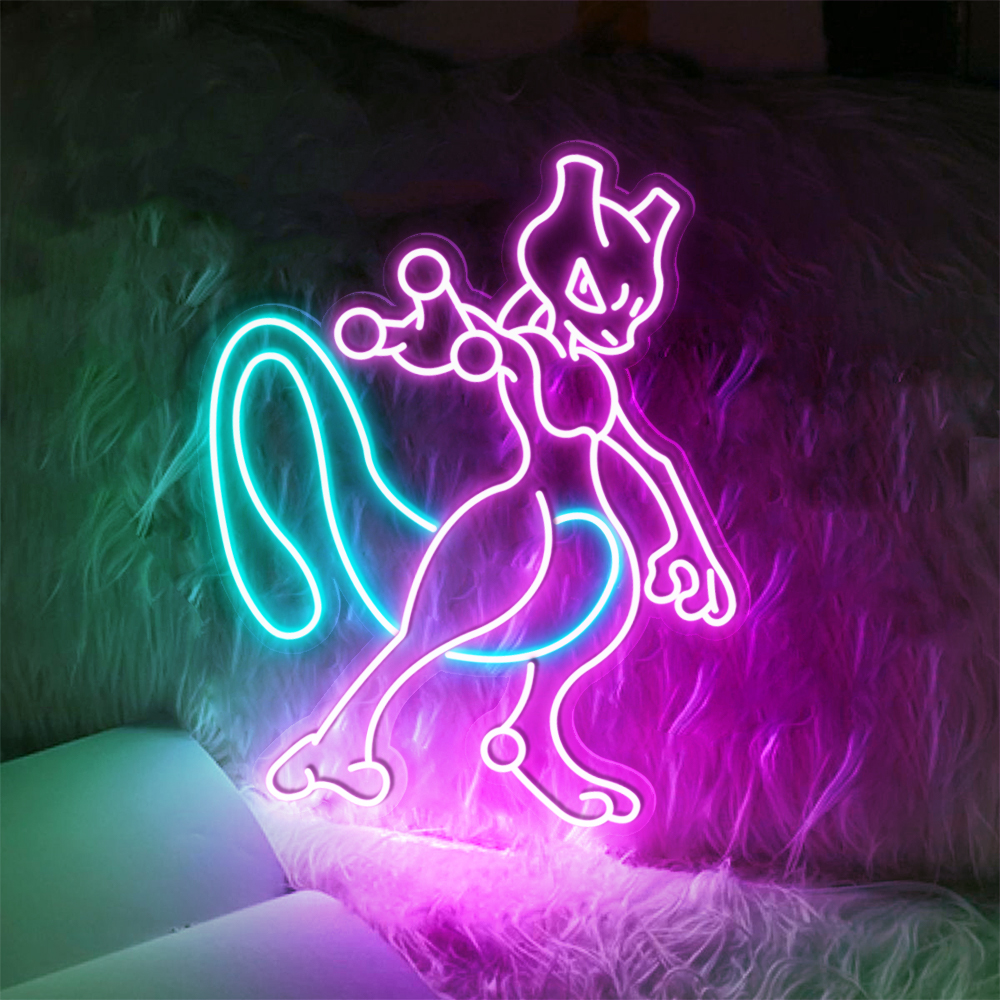 Pokemon Mewtwo Neon Led Sign - Custom Personalised LED Neon Signs ...