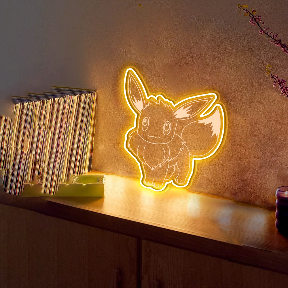 Pkemon Eevee Laser Sign - Custom Personalised LED Neon Signs, Handmade ...