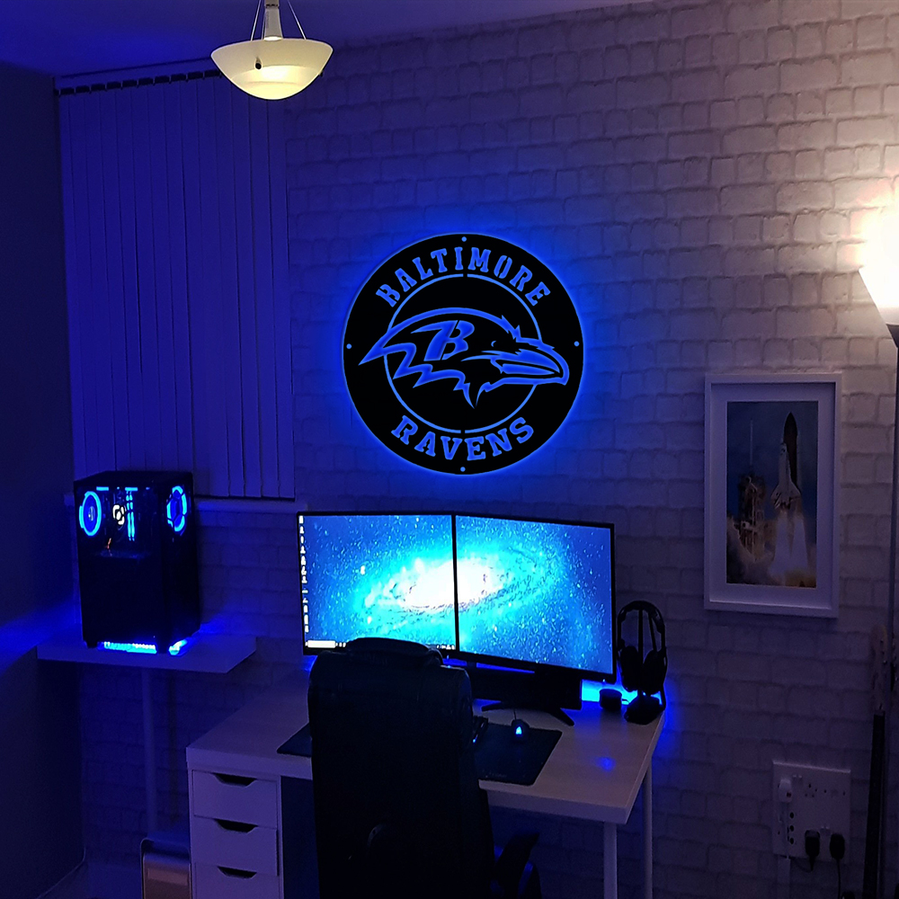 Baltimore Ravens Metal Sign - Custom Personalised LED Neon Signs ...