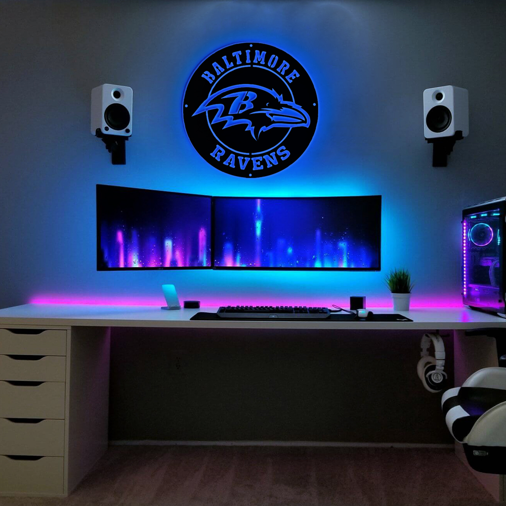 Baltimore Ravens Metal Sign - Custom Personalised LED Neon Signs ...
