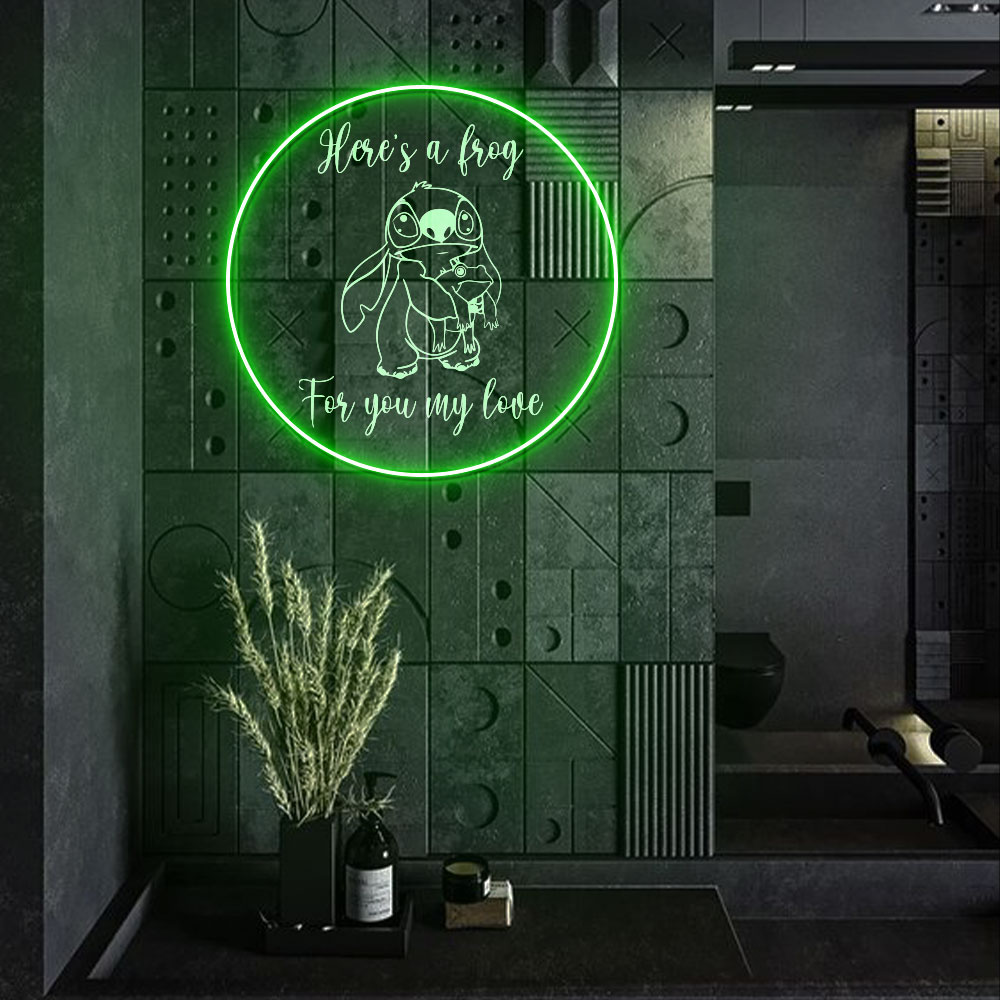 Stitch Laser Sign - Custom Personalised LED Neon Signs, Handmade Neon Light
