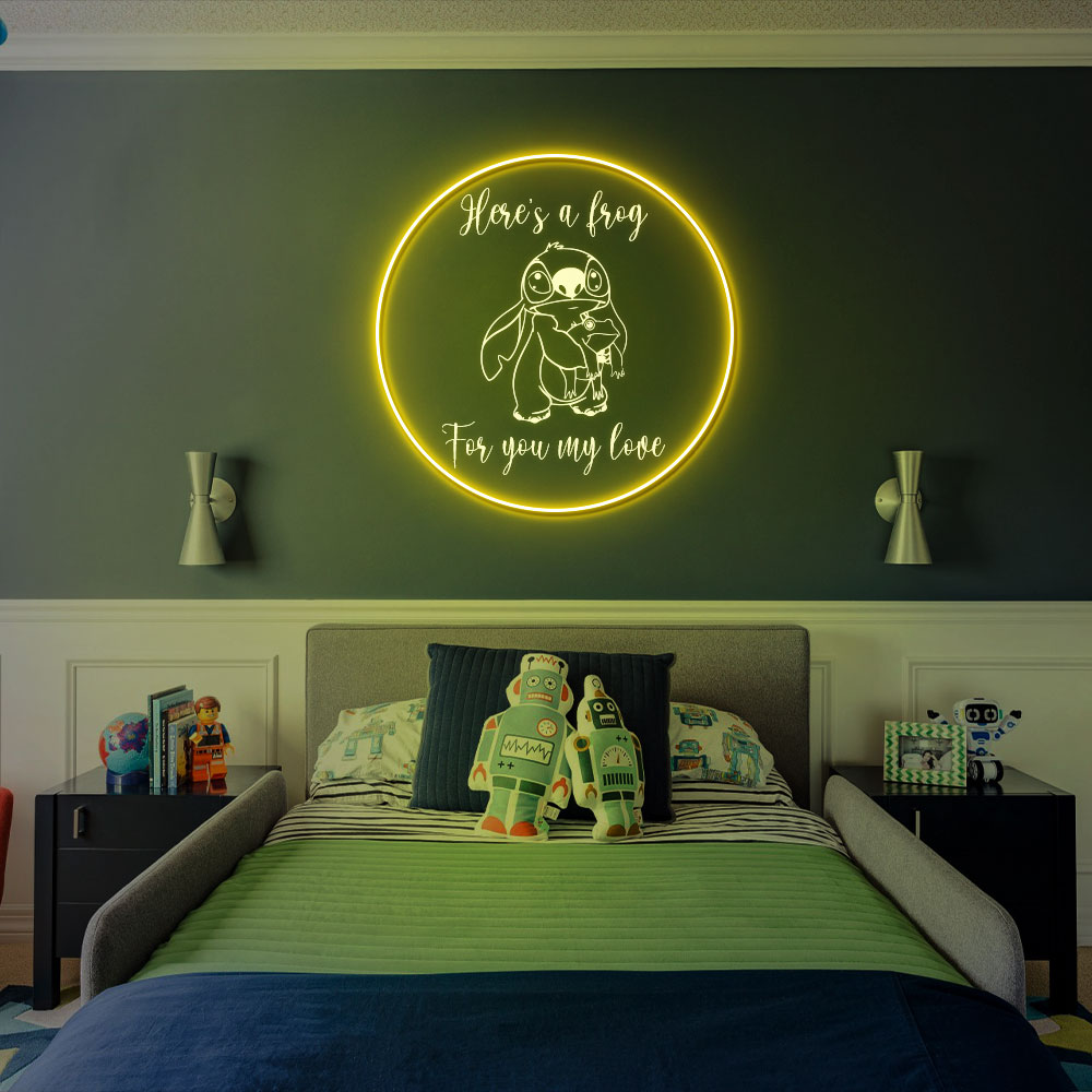 Stitch Laser Sign - Custom Personalised LED Neon Signs, Handmade Neon Light