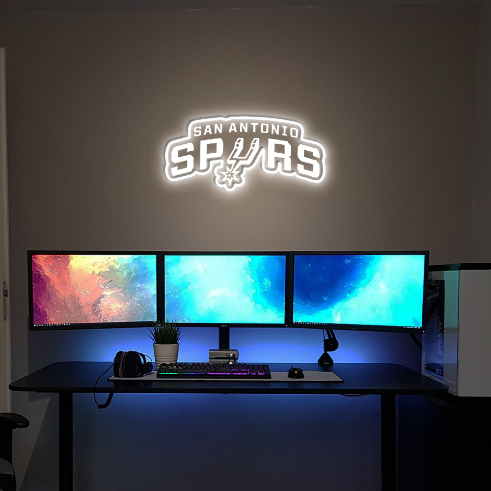 San Antonio Spurs Basketball Laser Sign - Custom Personalised LED Neon ...