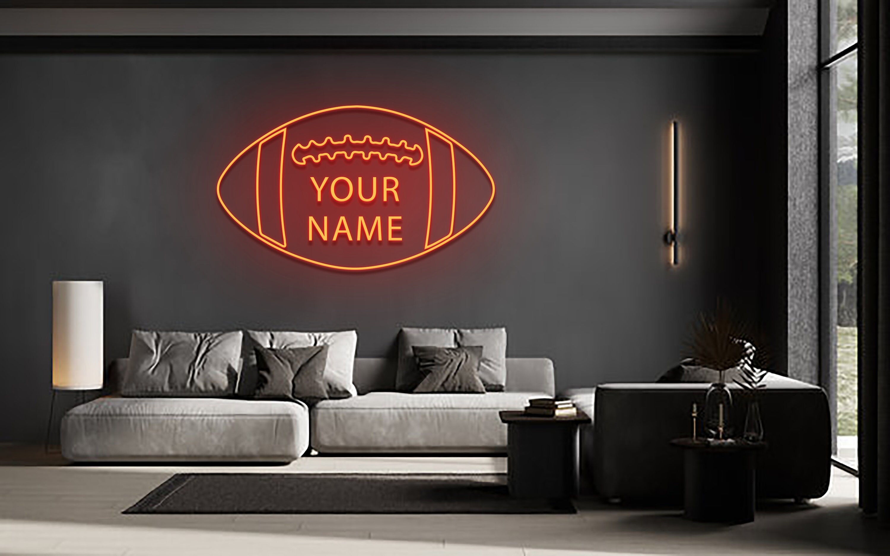 Custom Ball American Football Neon Sign - Custom Personalised LED Neon ...
