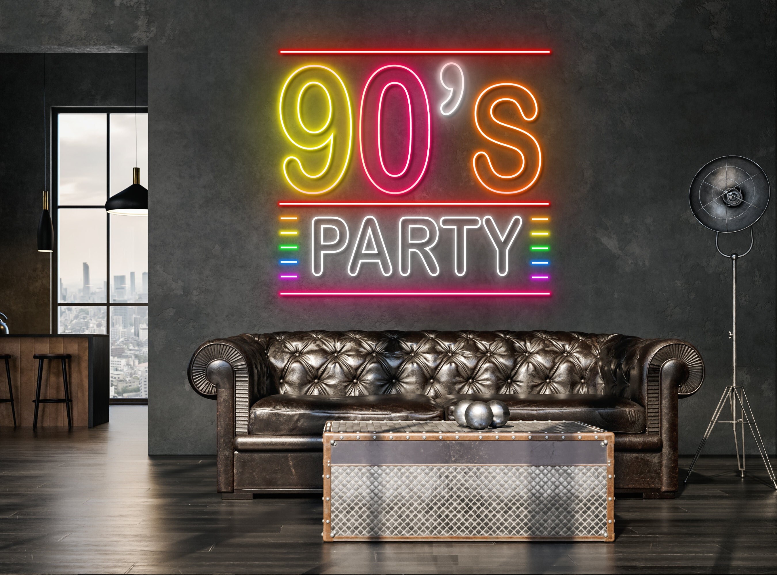 90's Party Neon Sign - Custom Personalised LED Neon Signs, Handmade ...