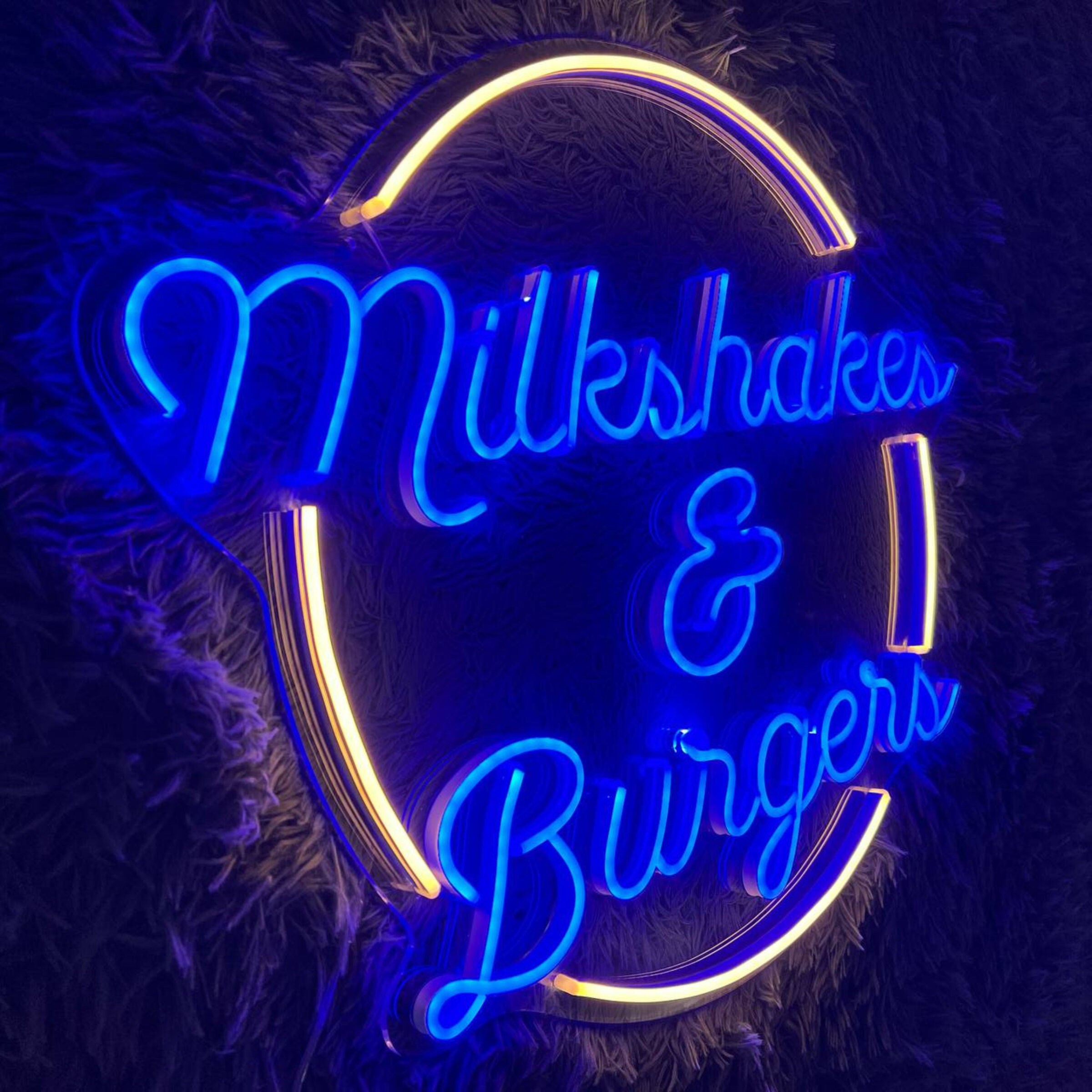Milkshakes And Burgers Neon Sign - Custom Personalised LED Neon Signs ...