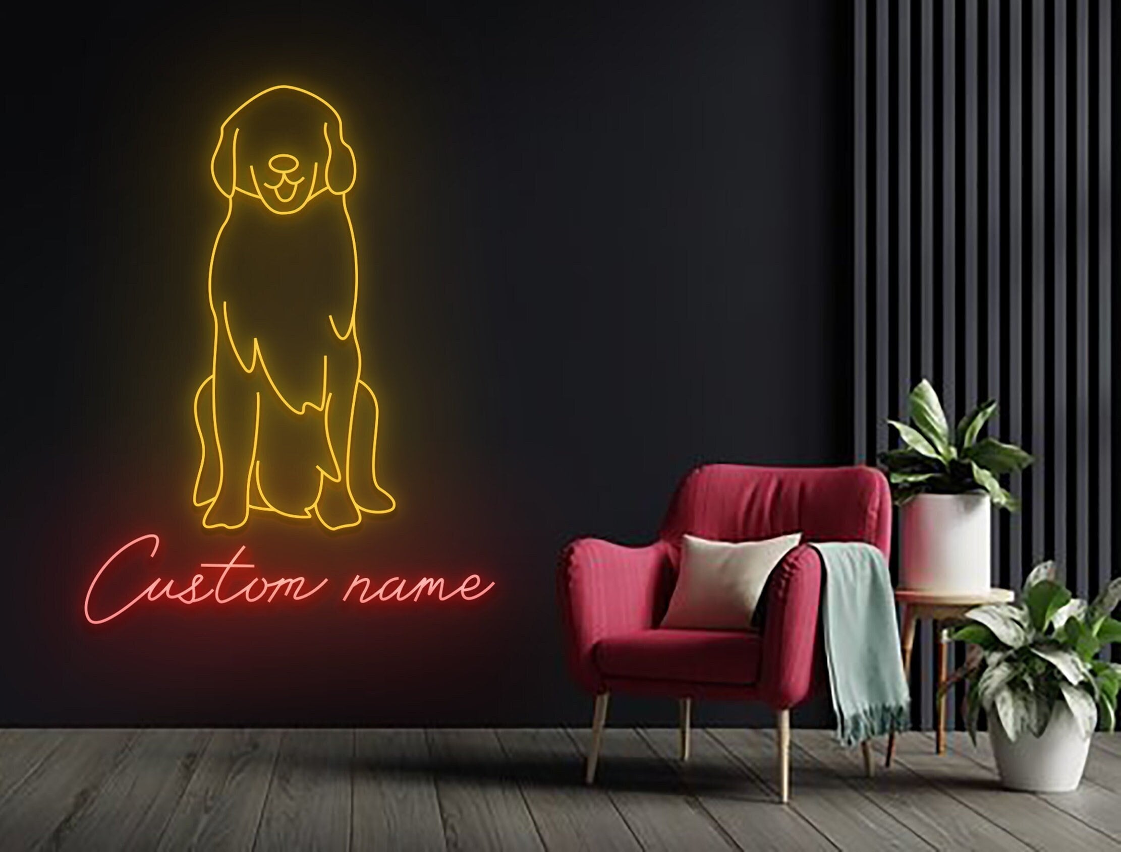 Custom Dog Name Neon Sign - Custom Personalised LED Neon Signs ...