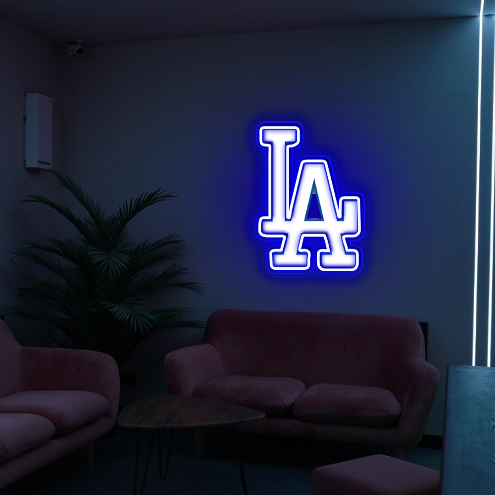 Baseball Los Angeles Dodgers Laser Sign - Custom Personalised LED Neon ...
