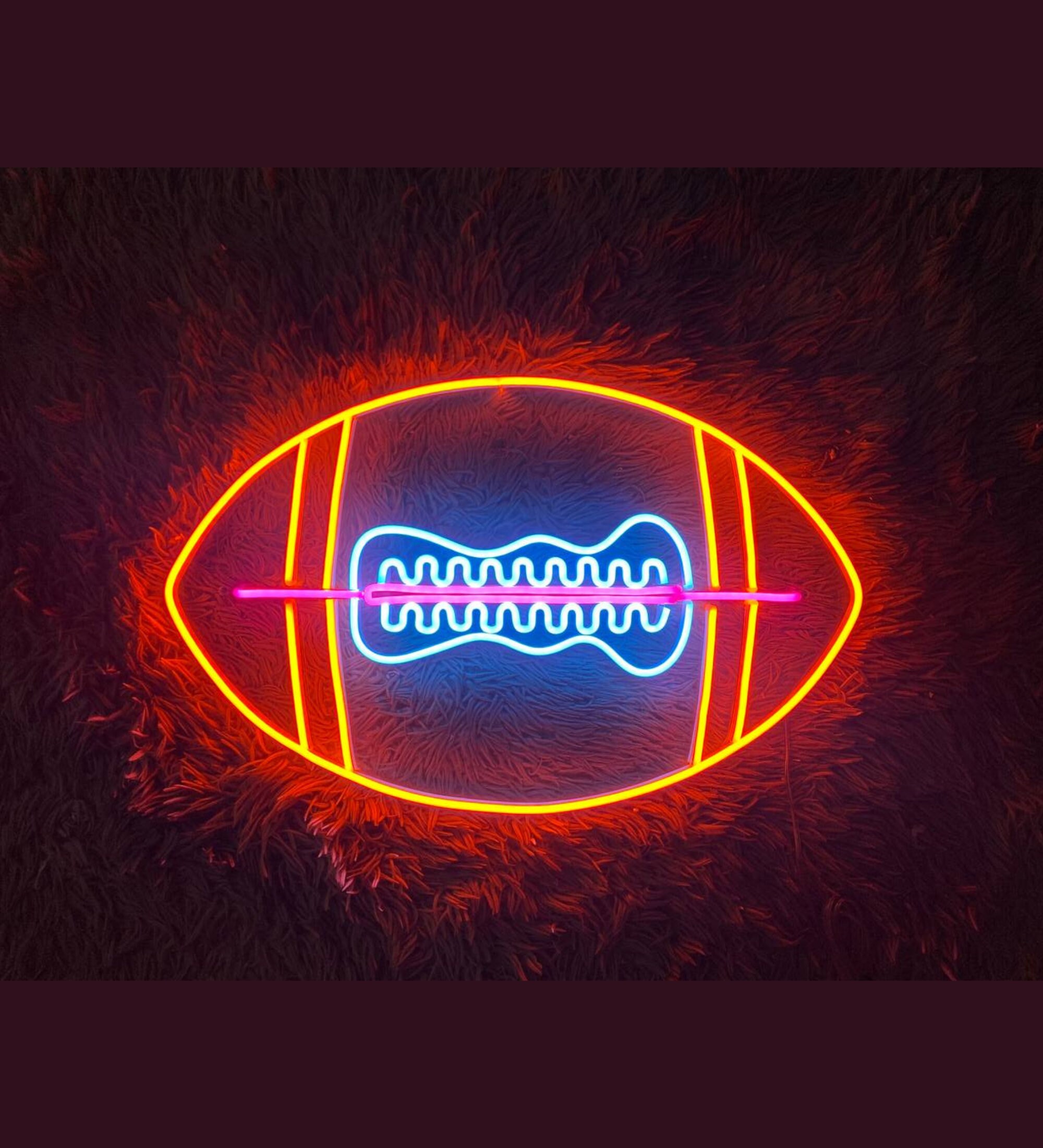 US Football Balls Neon Sign - Custom Personalised LED Neon Signs ...