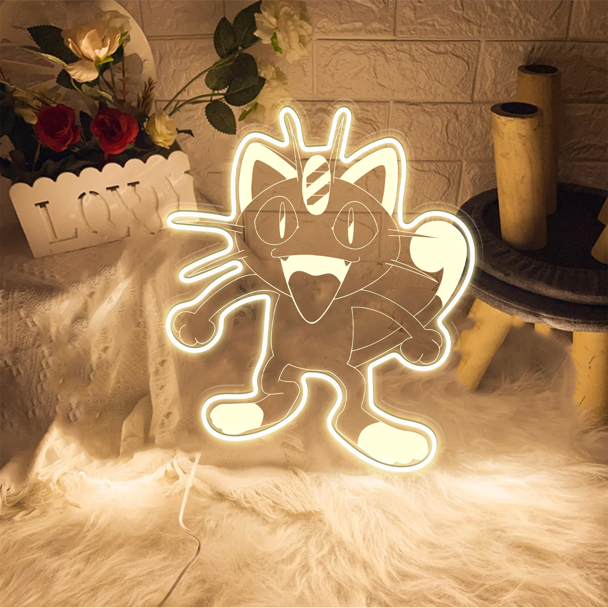 Meowth Pokemon Laser Signs - Custom Personalised LED Neon Signs ...